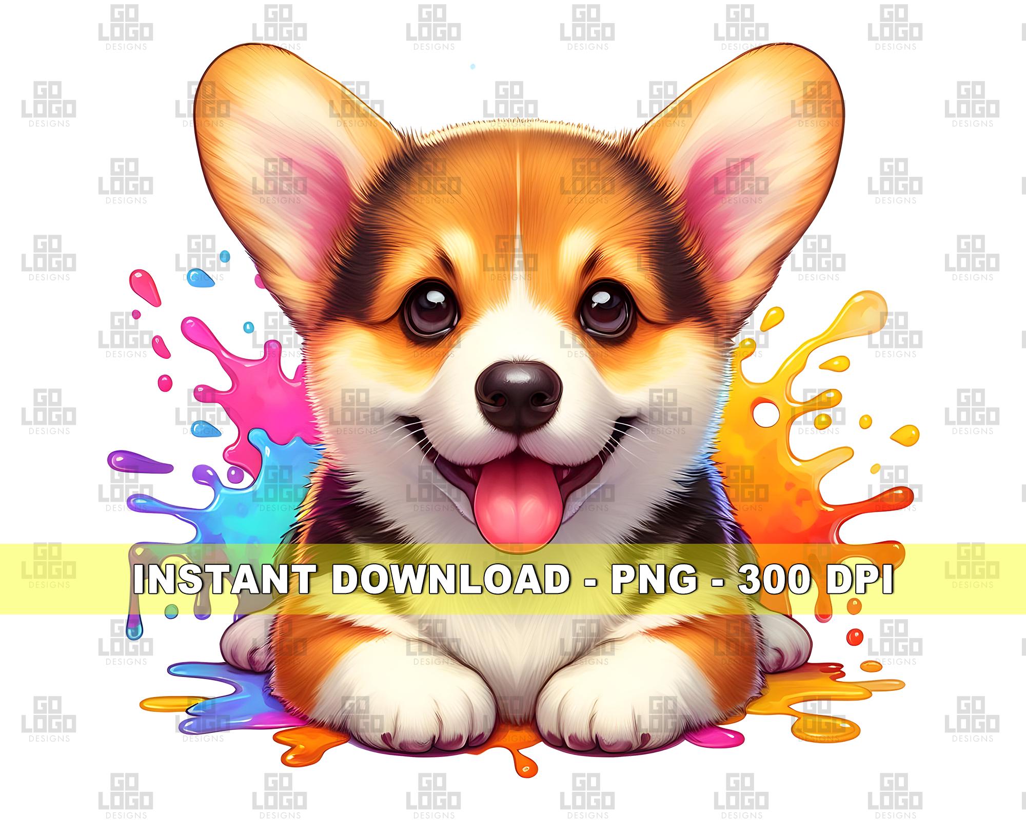CORGI DOG PNG, Instant Download, Digital Sublimation File, Cute Puppy ...