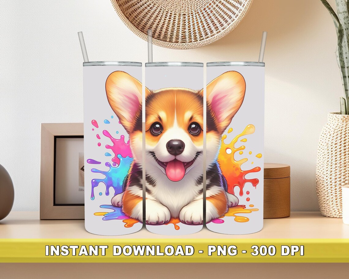 CORGI DOG PNG, Instant Download, Digital Sublimation File, Cute Puppy ...