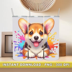 CORGI DOG PNG, Instant Download, Digital Sublimation File, Cute Puppy ...