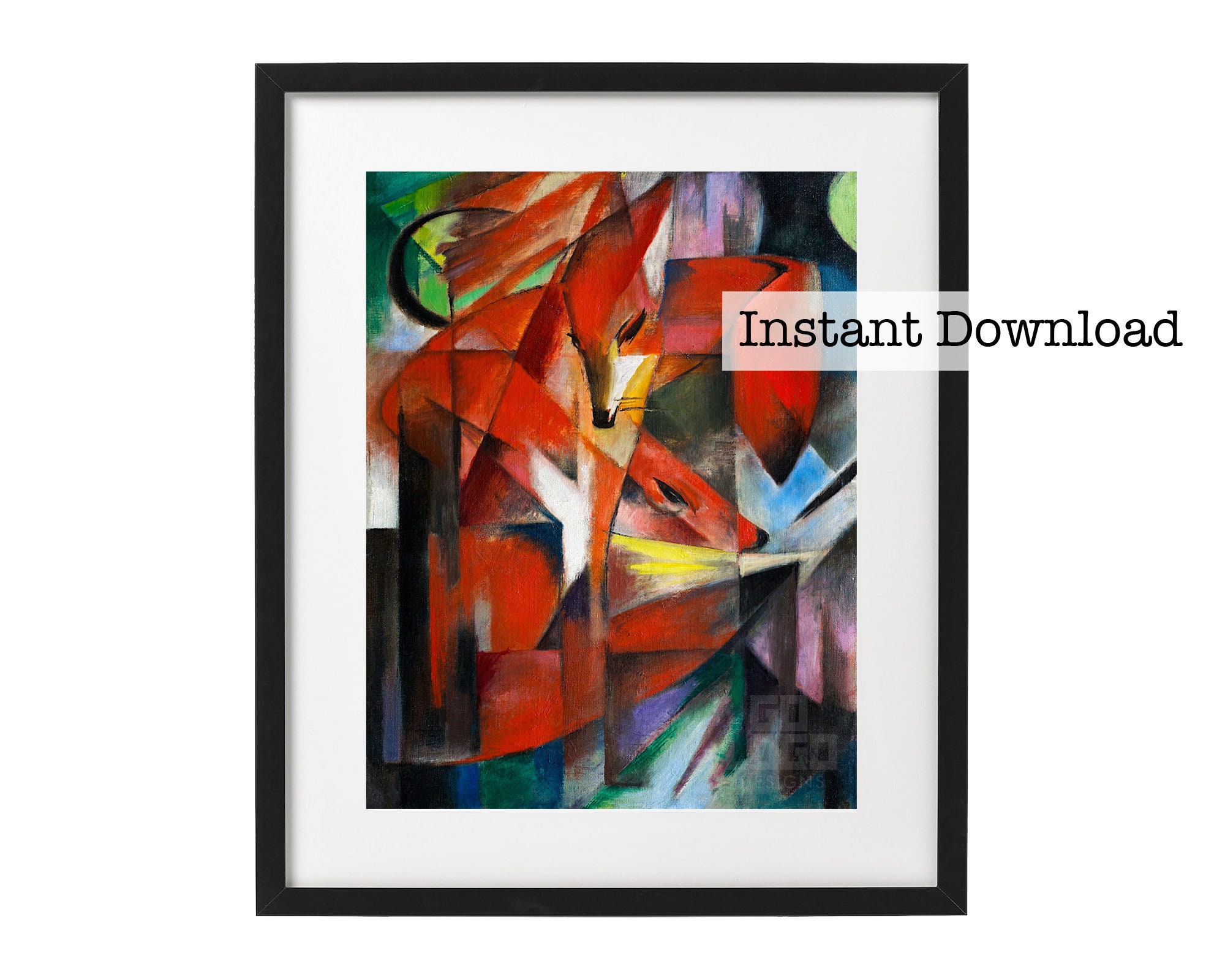 FRANZ MARC the Foxes, Franz Marc Instant Digital Download, Printable ...