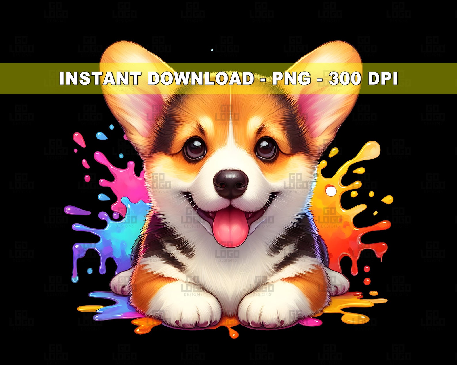 CORGI DOG PNG, Instant Download, Digital Sublimation File, Cute Puppy ...