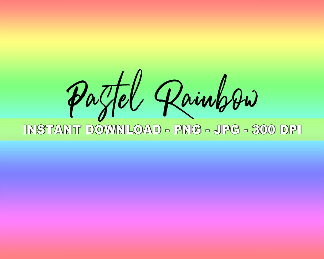 RAINBOW PAPER, Instant Digital Download, Pastel Rainbow Paper, Colorful ...