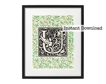 William Morris Alphabet - Etsy