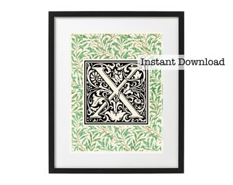 William Morris Alphabet - Etsy