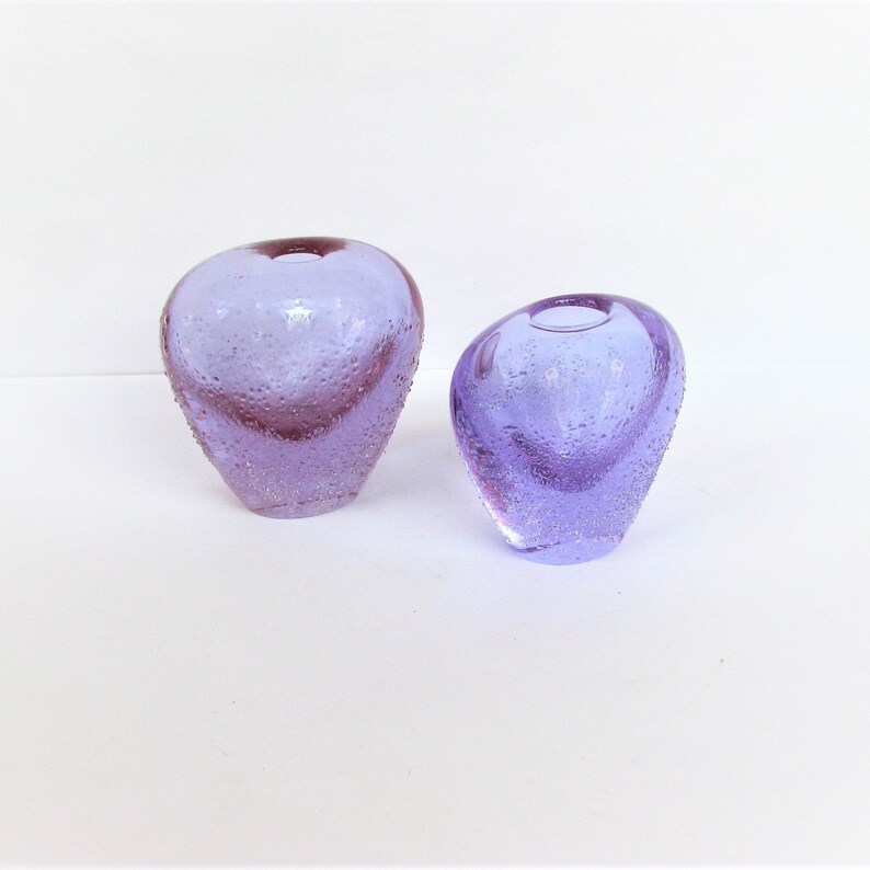 Two Vintage Bohemian Alexandrite / Neodymium Glass Vase or - Etsy