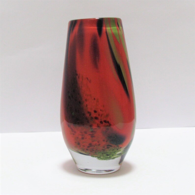 Vintage Norwegian Handblown Glass Vase by Benny Motzfeldt or Hanna ...