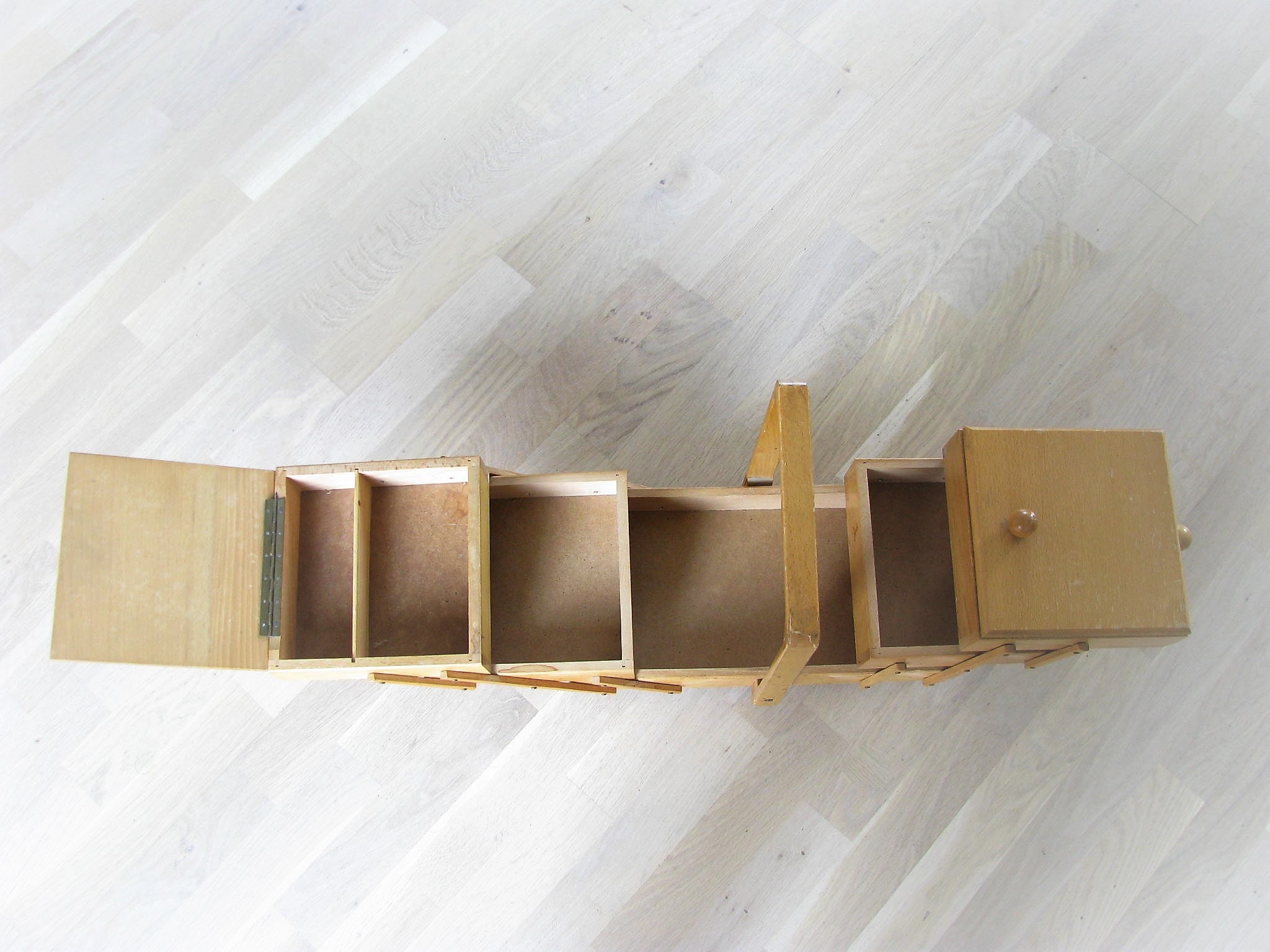 Large German Vintage Expandable Wooden Tailor Box / Sewing - Etsy