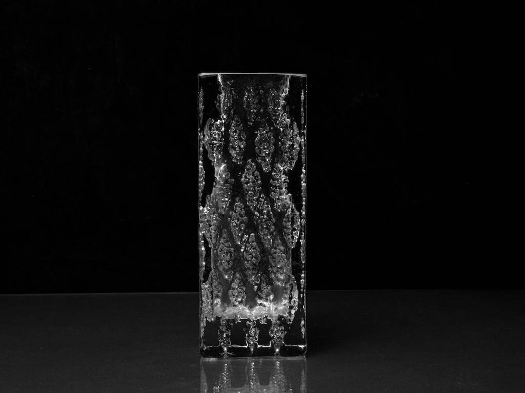 BLOCK VASE Ingrid Glas Von Kurt Wokan 1960/70er Jahre VINTAGE West ...