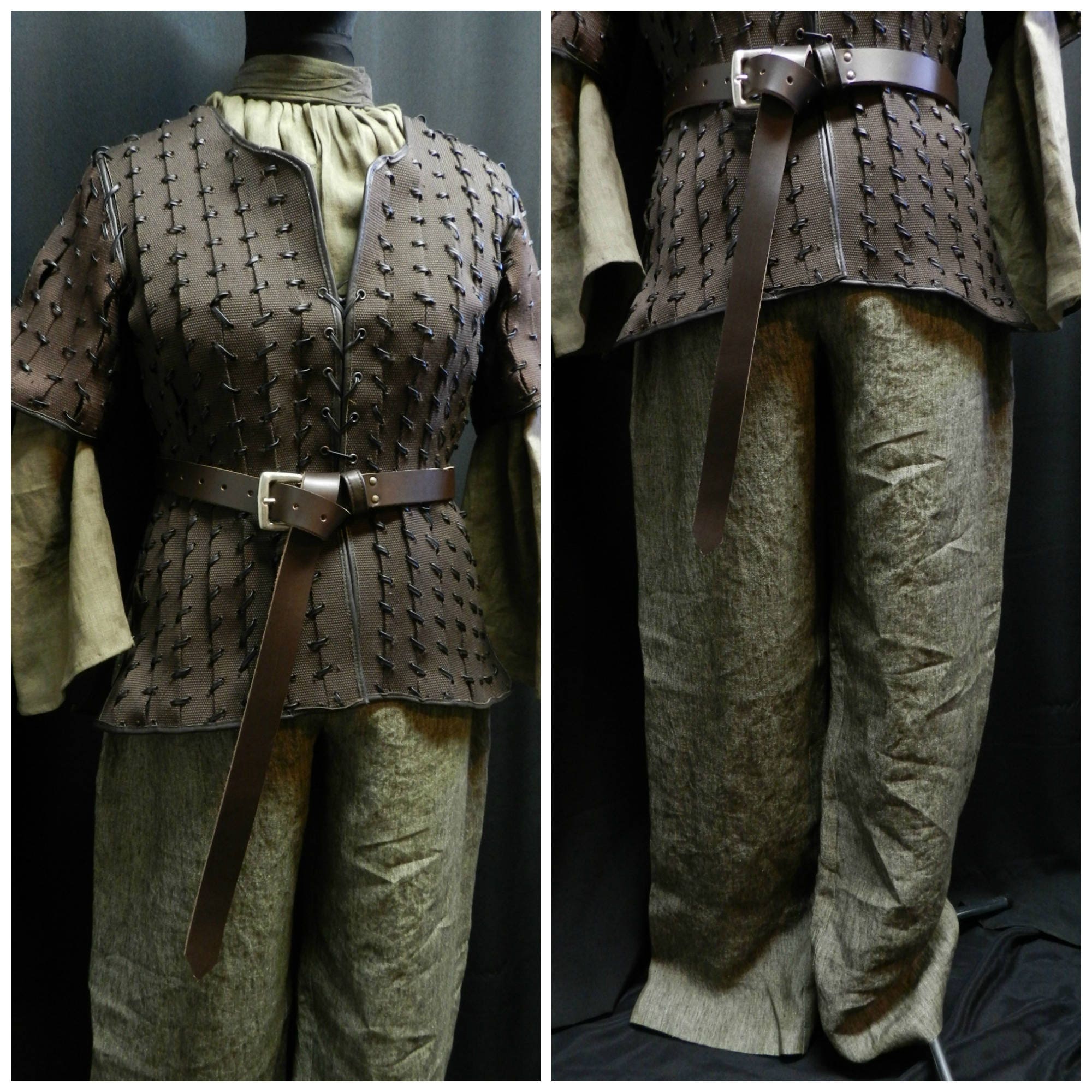 Inspired by Game of Thrones Arya Stark Cosplay Outfit Custom | Etsy