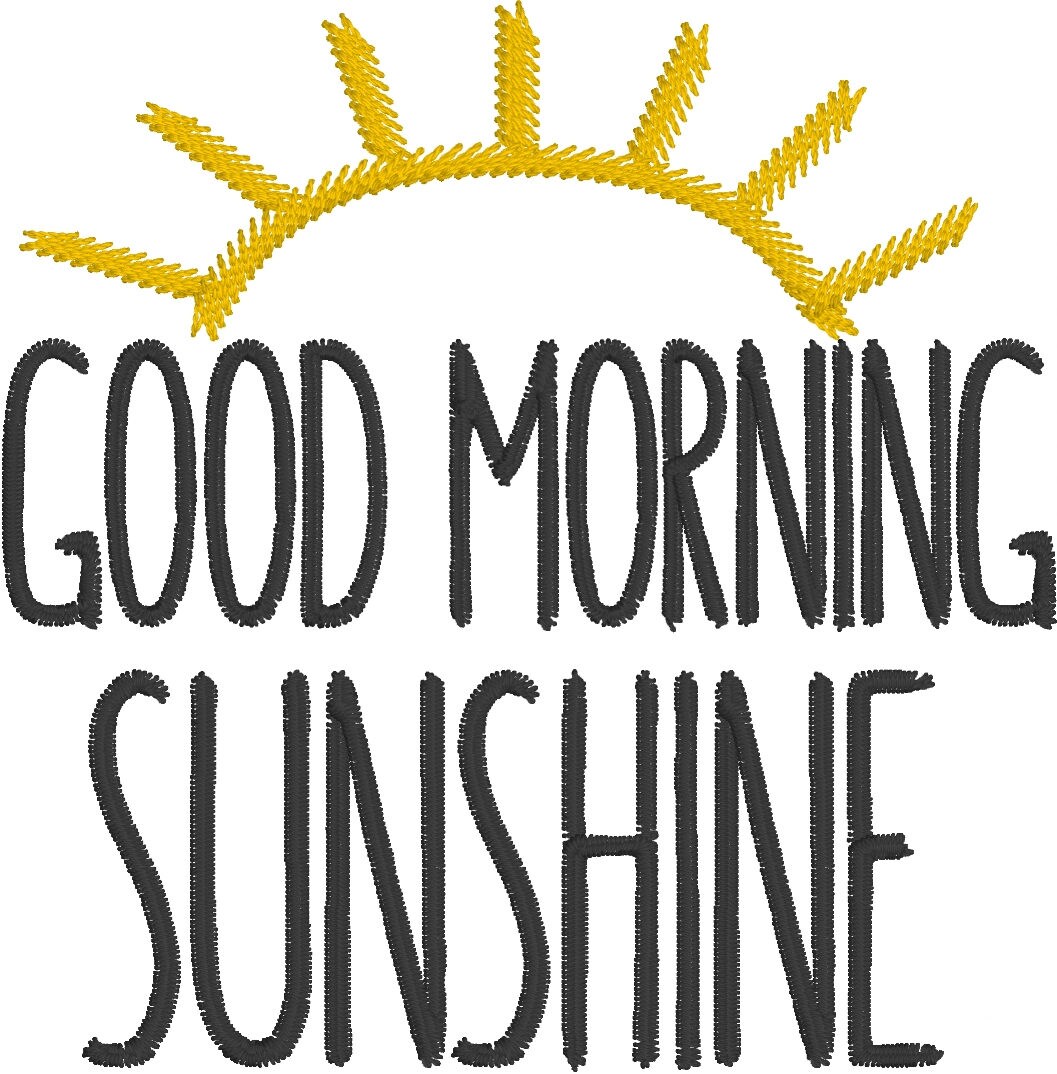 Good Morning Sunshine Kitchen Design 4x4 5x7 hoops Kitchen | Etsy