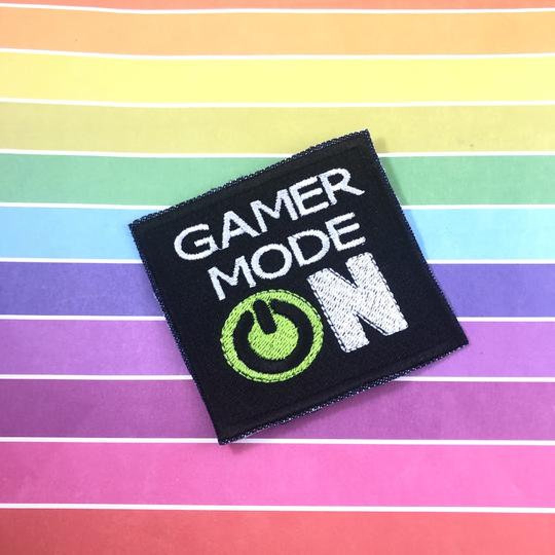 Gamer Mode ON Patch Embroidery Design - Digital Download - Machine ...