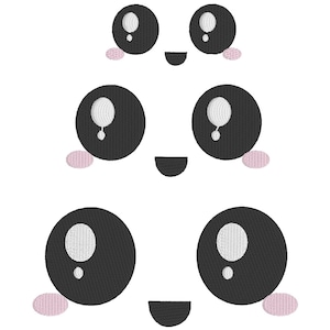 Cute Happy Face Embroidery Design - Set of Three - 2 Inch, 3 Inch, 4 ...