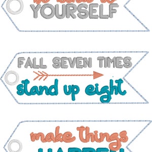 Inspirational Messages Flag Tag Keyfob/bookmark SET - Etsy