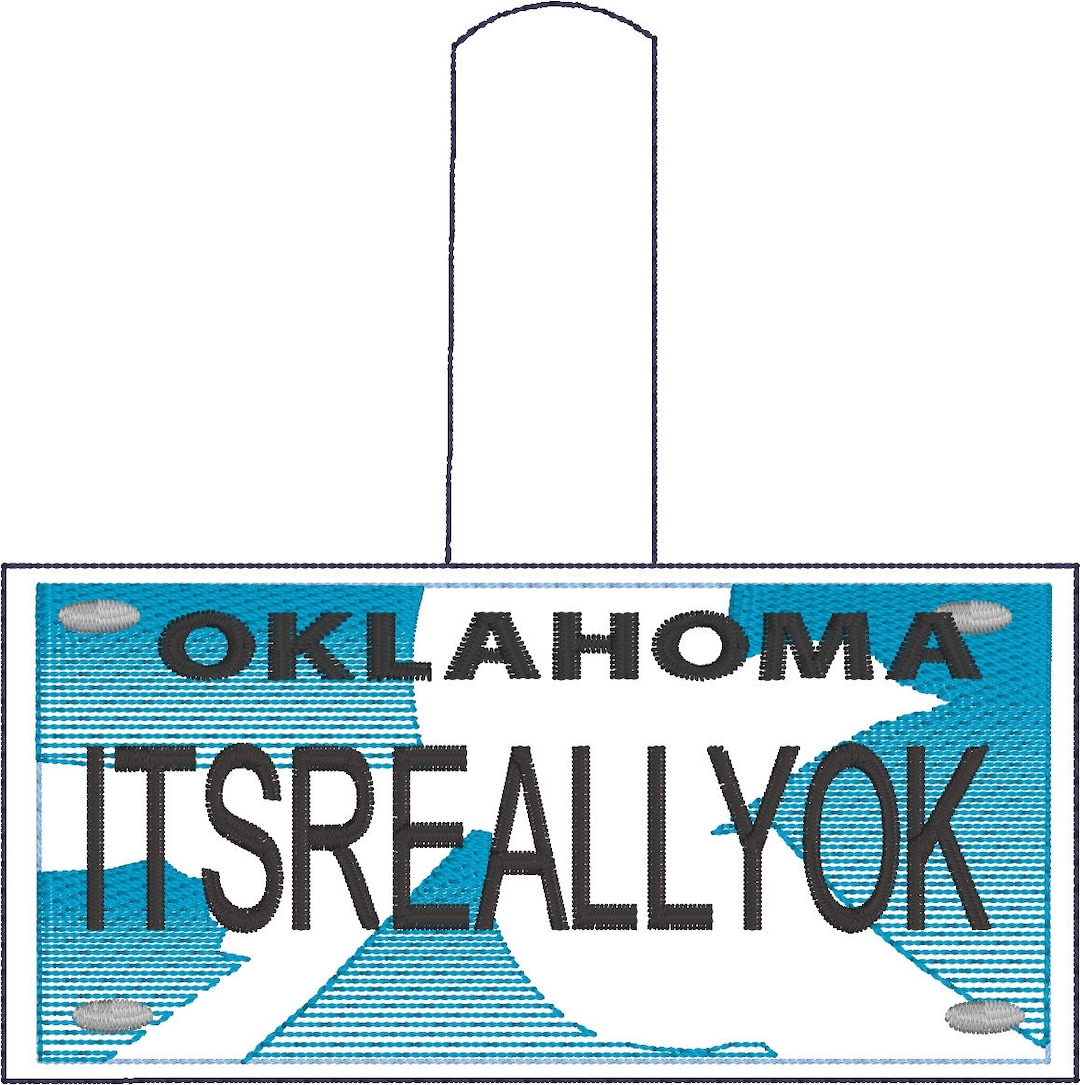 Oklahoma State License Plate Design - Make Your Own Replica Embroidery ...