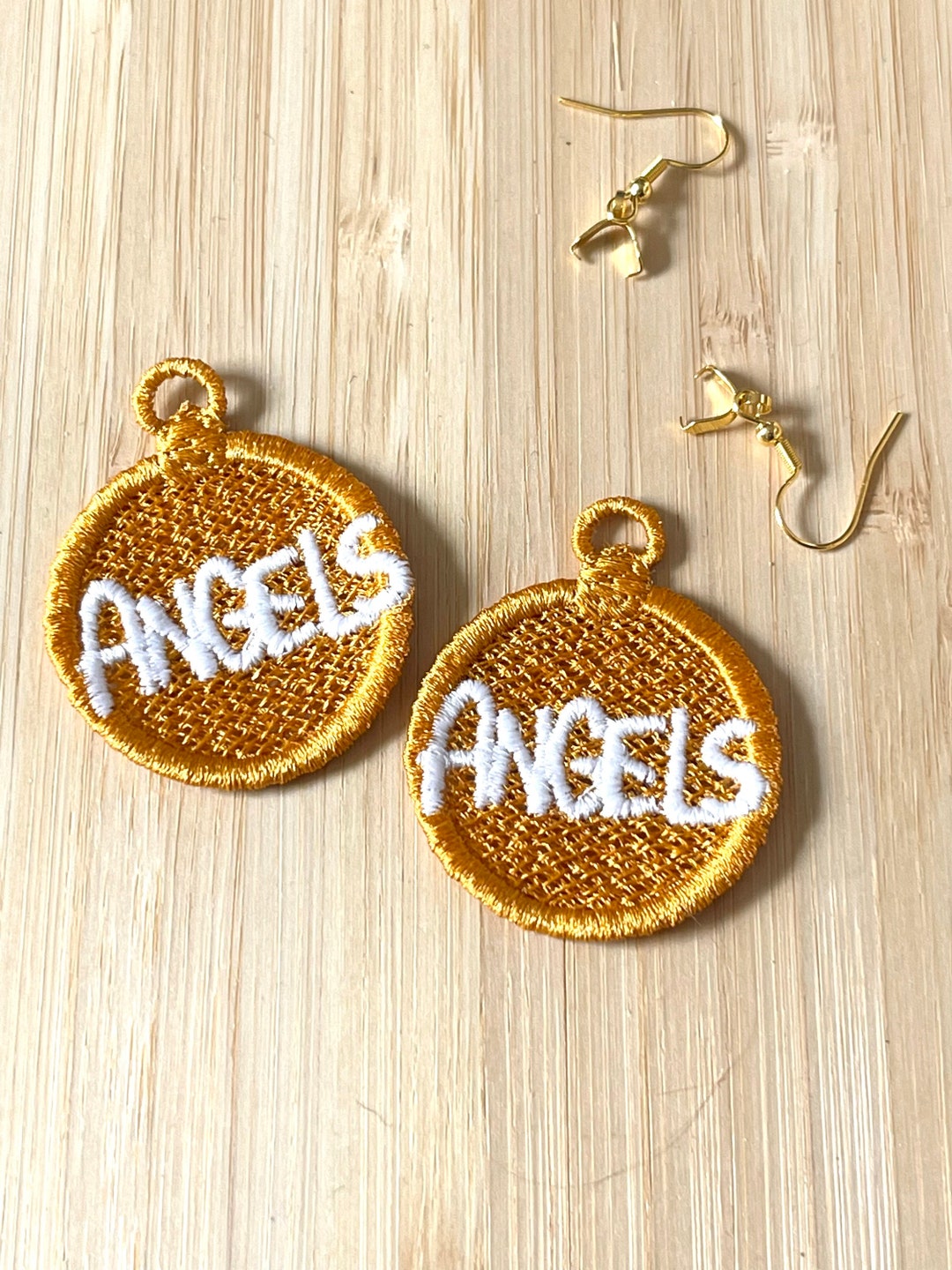 Angels FSL Earring Machine Embroidery Design: School Spirit (digital ...