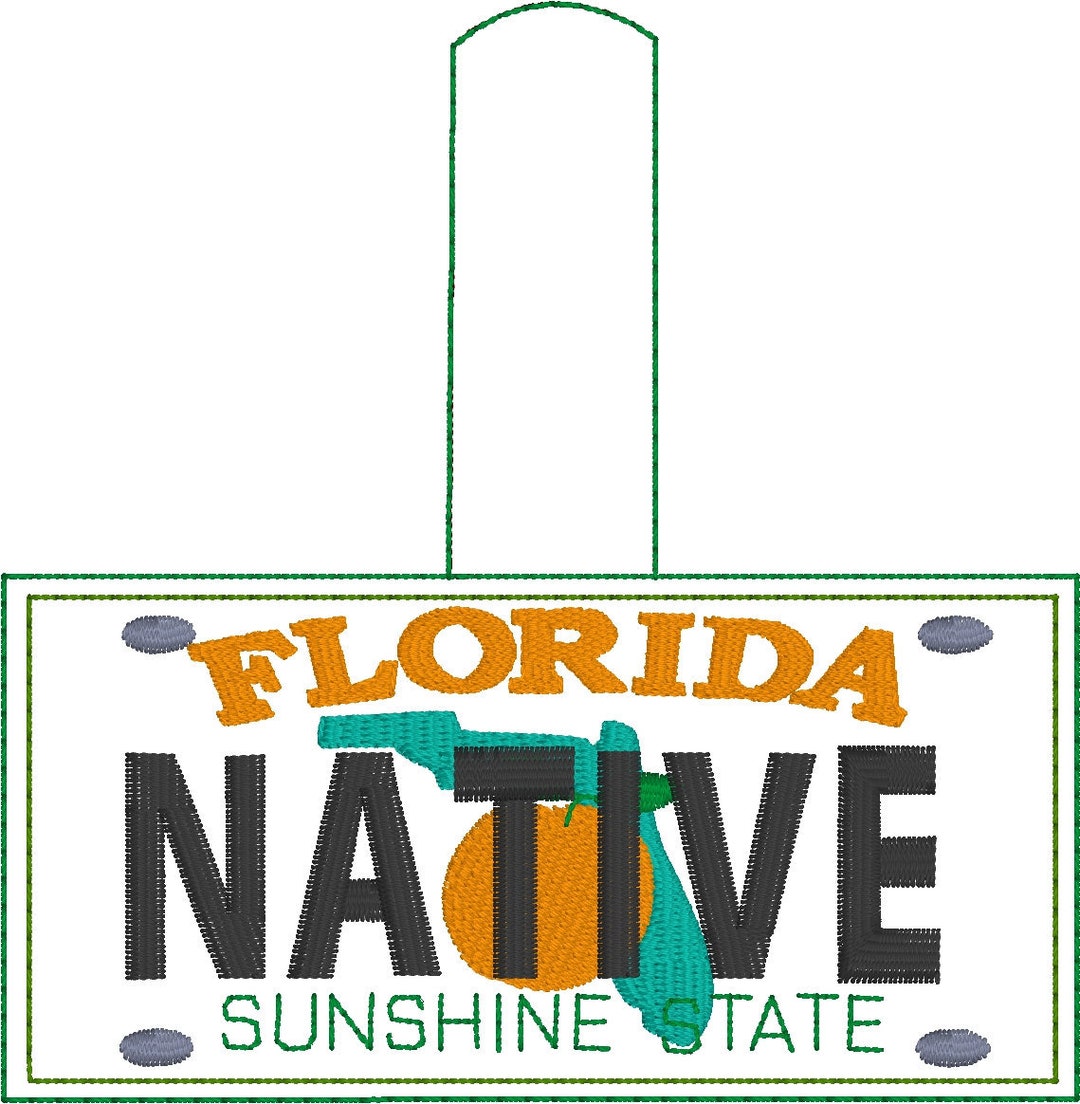 Florida State License Plate Design - Make Your Own Replica Embroidery ...