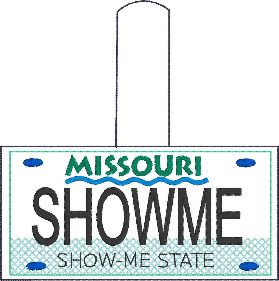 Missouri State License Plate Design - Make Your Own Replica Embroidery ...