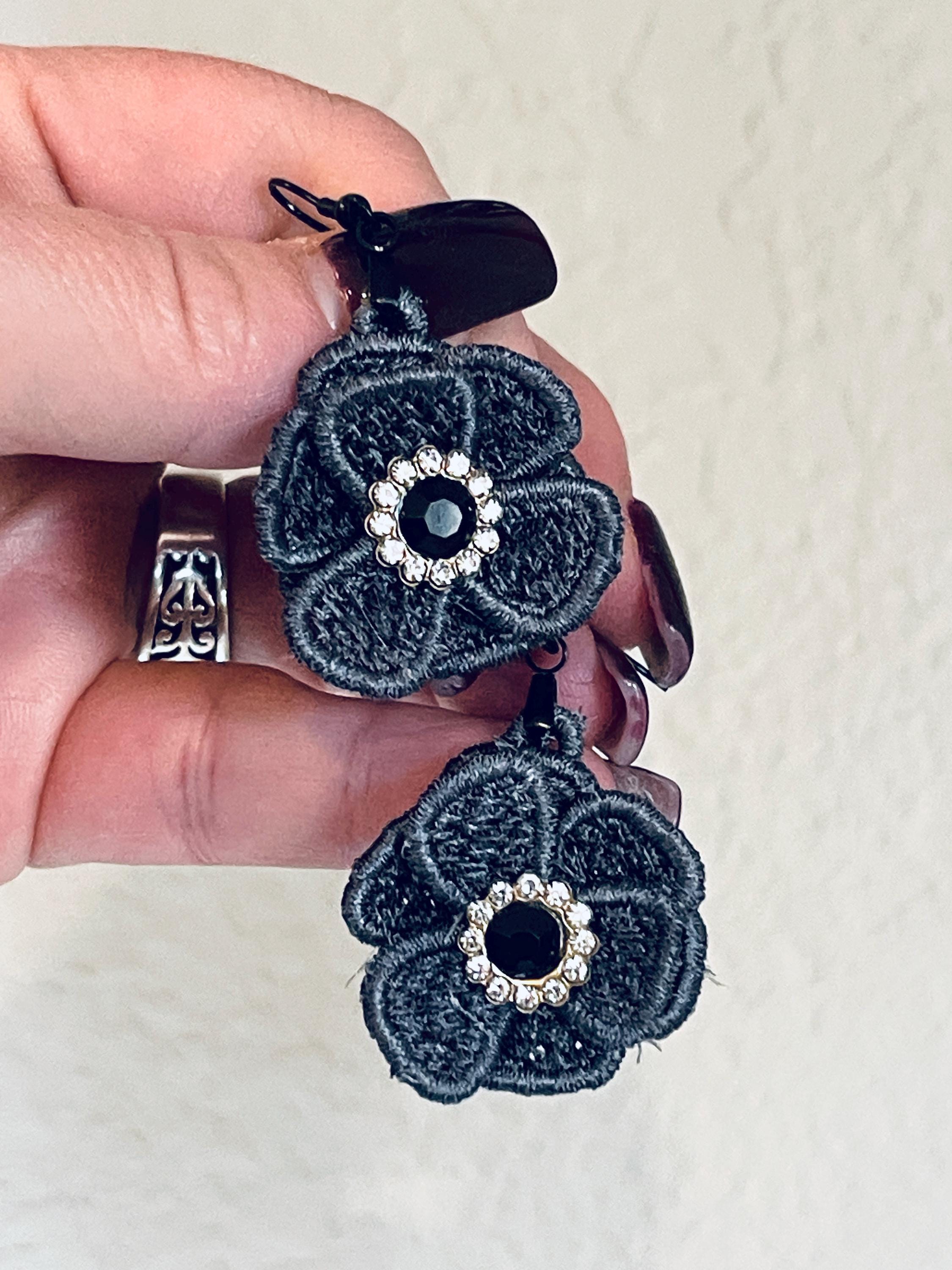 Emma Blossom FSL Rivet Earrings - in the Hoop Freestanding Lace ...