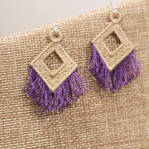 Machine Embroidery Designs Stunning in the Hoop Earrings | Etsy