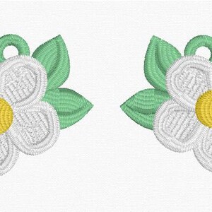 Daisy FSL Earrings: Freestanding Lace Embroidery Design (digital ...