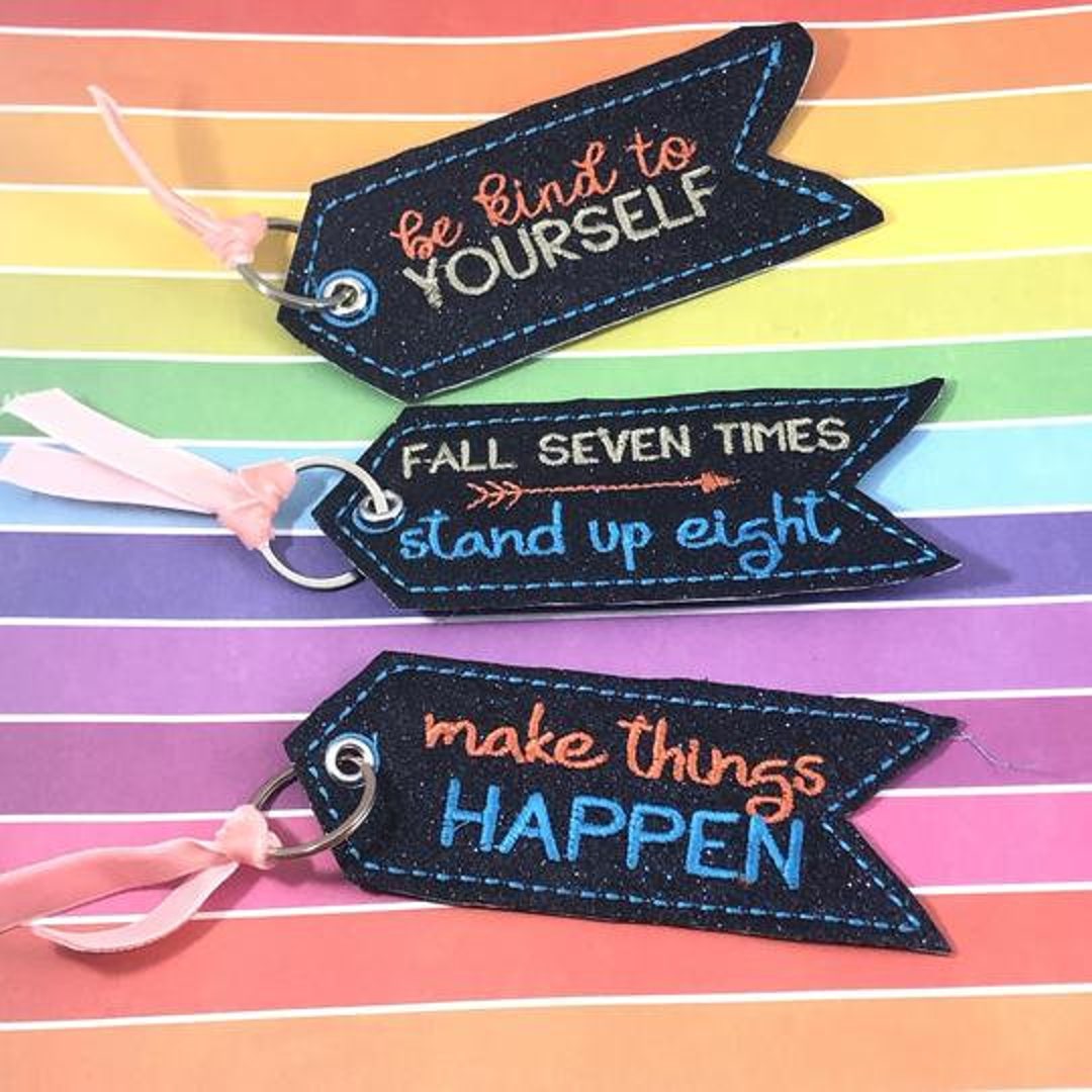Inspirational Messages Flag Tag Keyfob/bookmark SET - Etsy