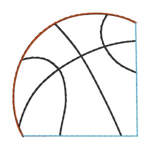 Basketball Corner Bookmark Design - Machine Embroidery Design File ...