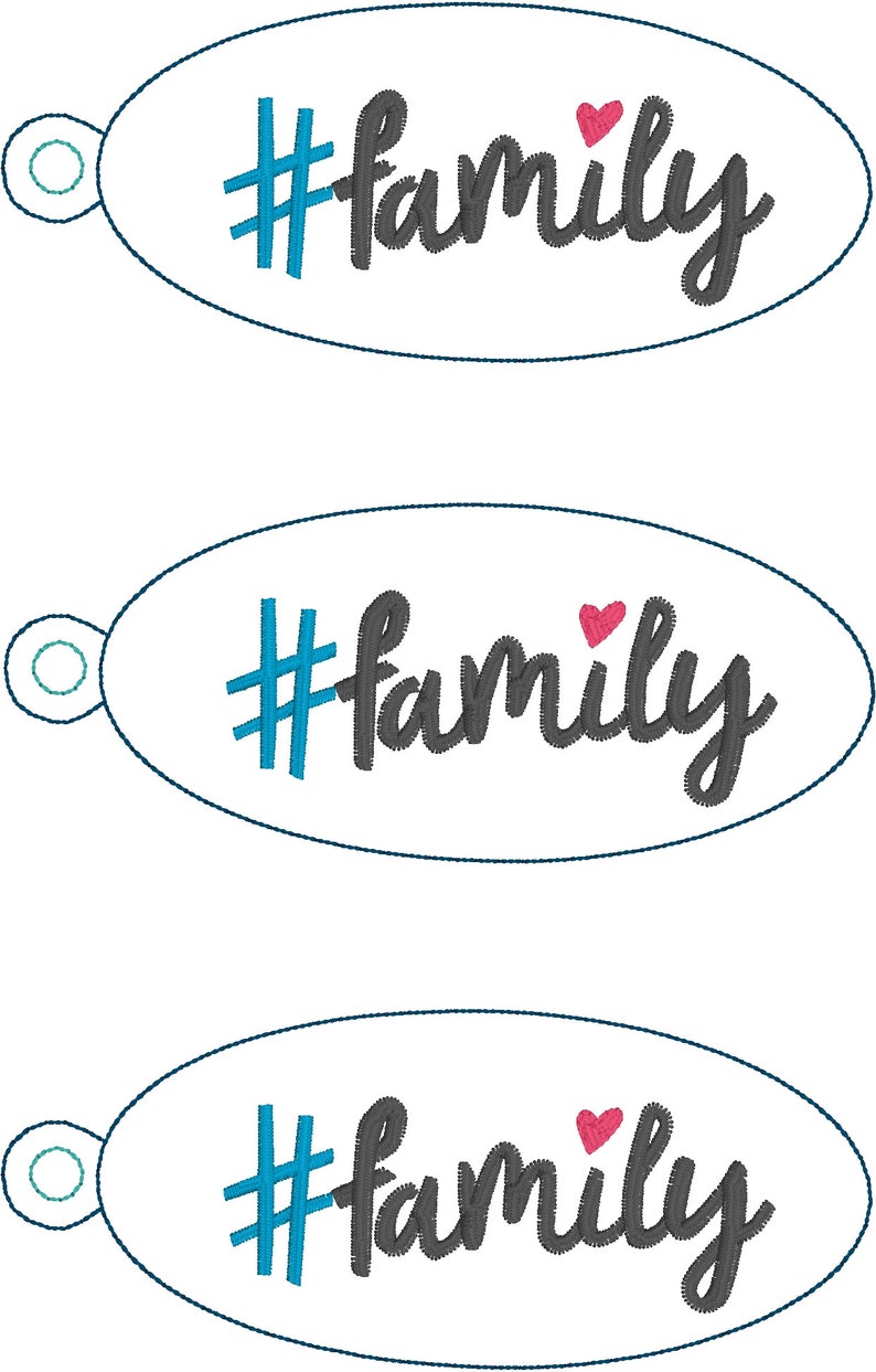 Hashtag FAMILY Eyelet Tag - Etsy