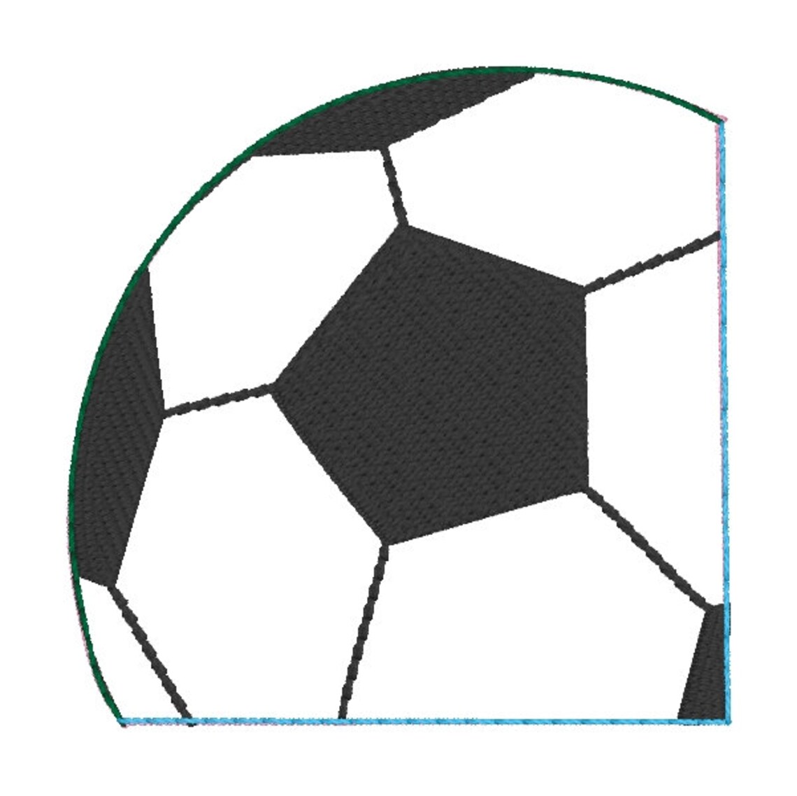 Soccer Ball Corner Bookmark Embroidery Design Digital - Etsy
