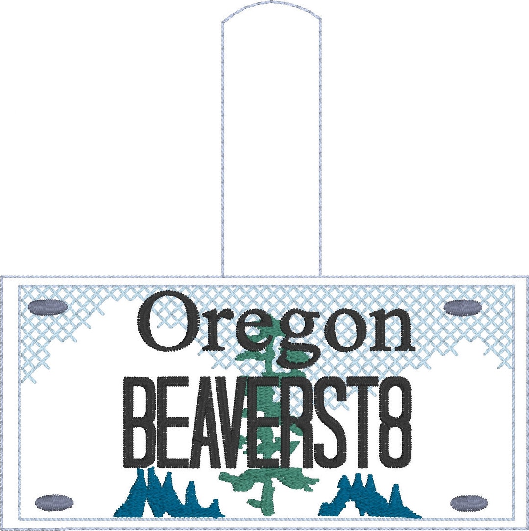 Oregon State License Plate Design - Make Your Own Replica Embroidery ...