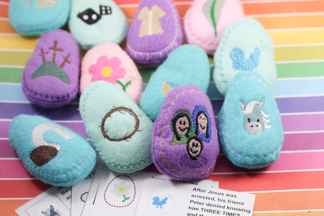 Resurrection Eggs Embroidery Design: Soft Easter Story Stuffies (4x4 ...