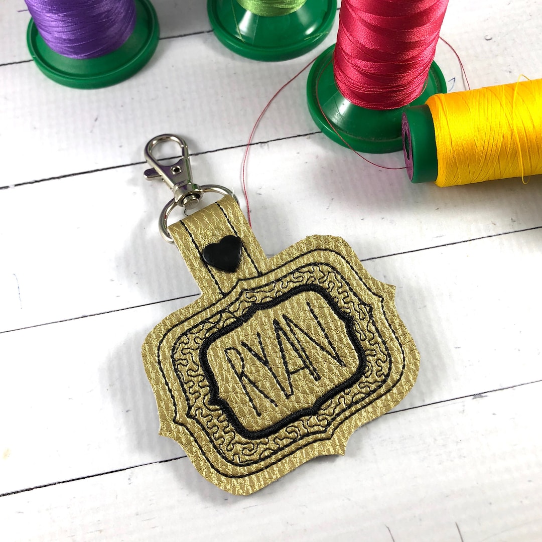 Monogram BLANK Stippled Fancy Frame Snap Tab for 4x4 Hoops-bbed-add ...