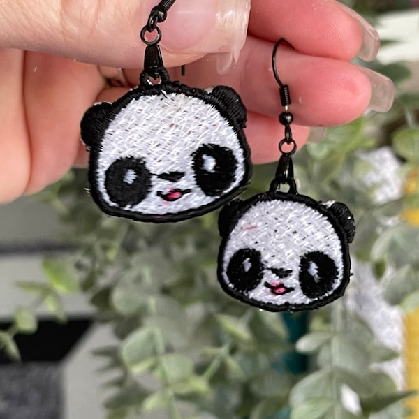 Panda Embroidery - Etsy