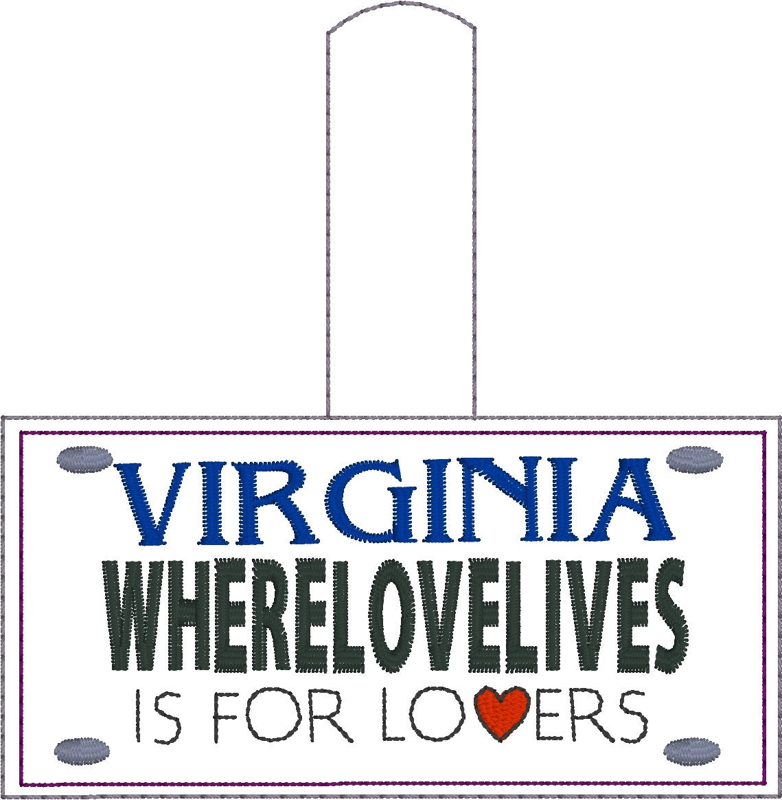 Virginia State License Plate