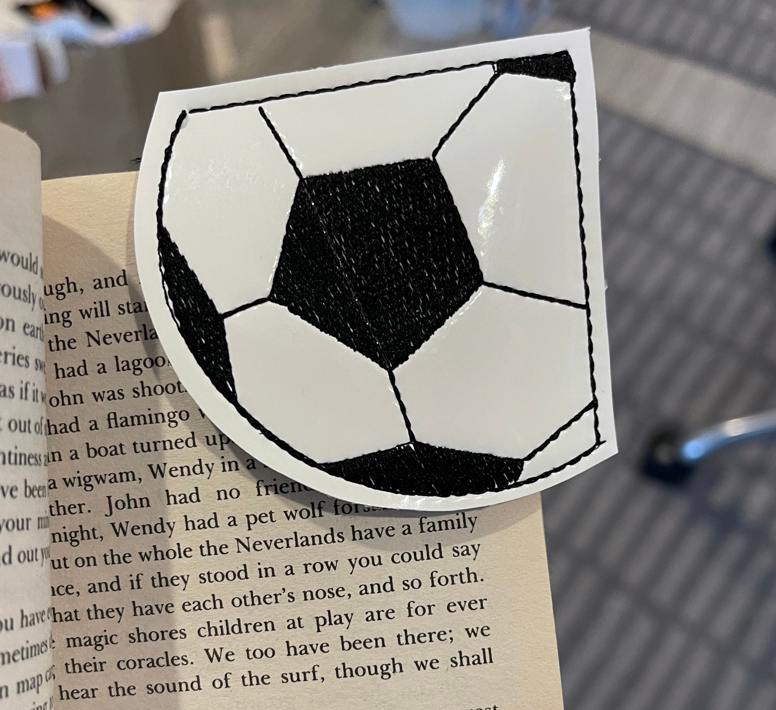 Soccer Ball Corner Bookmark Embroidery Design (digital Download) - Etsy