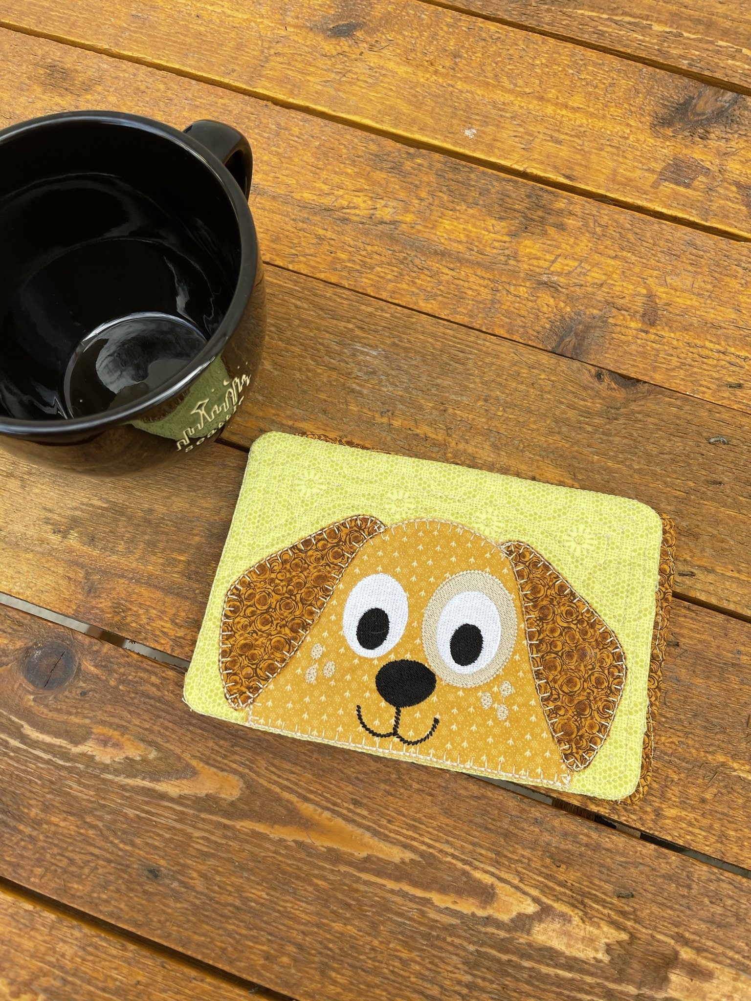 DBB Dog Mug Rug Puppy Embroidery Design in the Hoop - Etsy