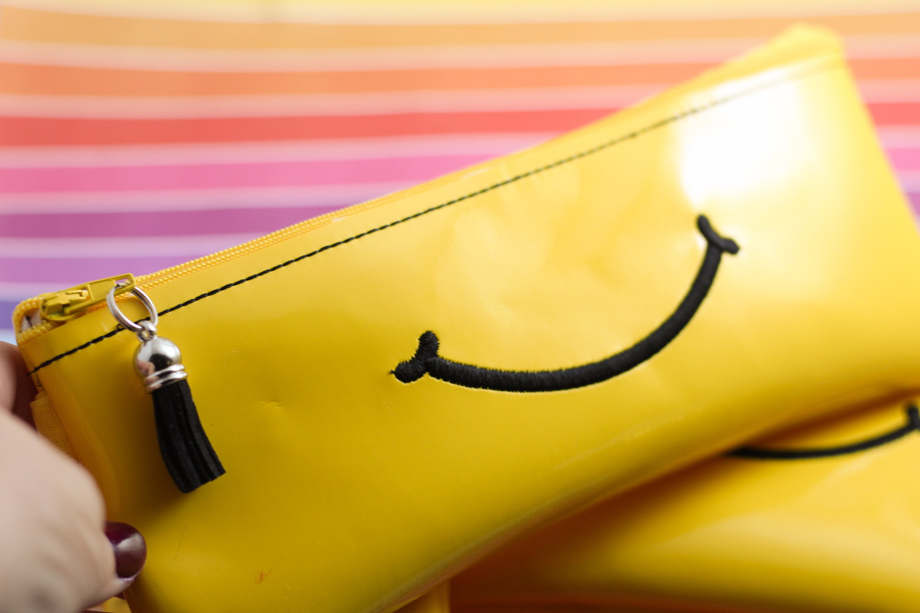 Smile Zipper Pouch Set: 4x4, 5x7, 6x10 Embroidery Design (digital ...