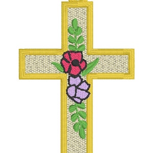 Easter Spray Cross Freestanding Lace Bookmark for 4x4 Hoops - Digital ...