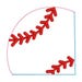 Baseball Corner Bookmark Embroidery Design: ITH Project (digital ...