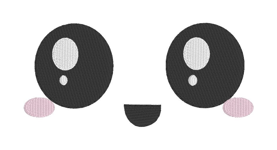 Cute Happy Face Embroidery Design Set of Three 2 Inch 3 | Etsy