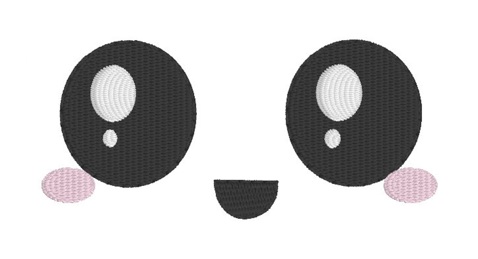 Cute Happy Face Embroidery Design Set of Three 2 Inch 3 | Etsy