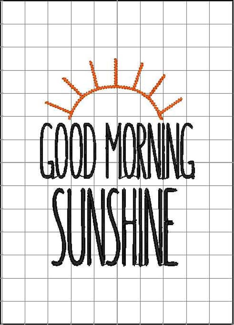 Good Morning Sunshine Kitchen Design 4x4 5x7 hoops Kitchen | Etsy