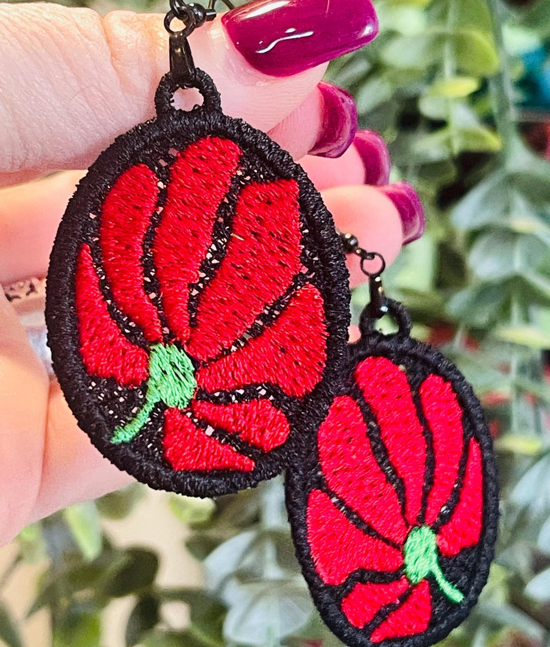 FSL Flower Earring Embroidery Design: Freestanding Lace (digital File ...