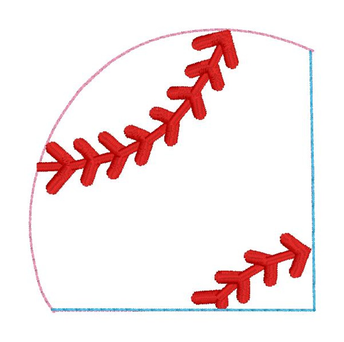 Baseball Corner Bookmark Embroidery Design: ITH Project (digital ...