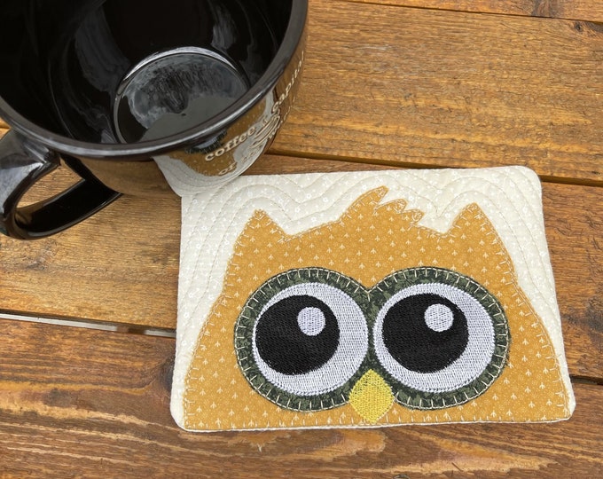In the Hoop Owl Coaster Embroider Machine Design - Etsy Canada