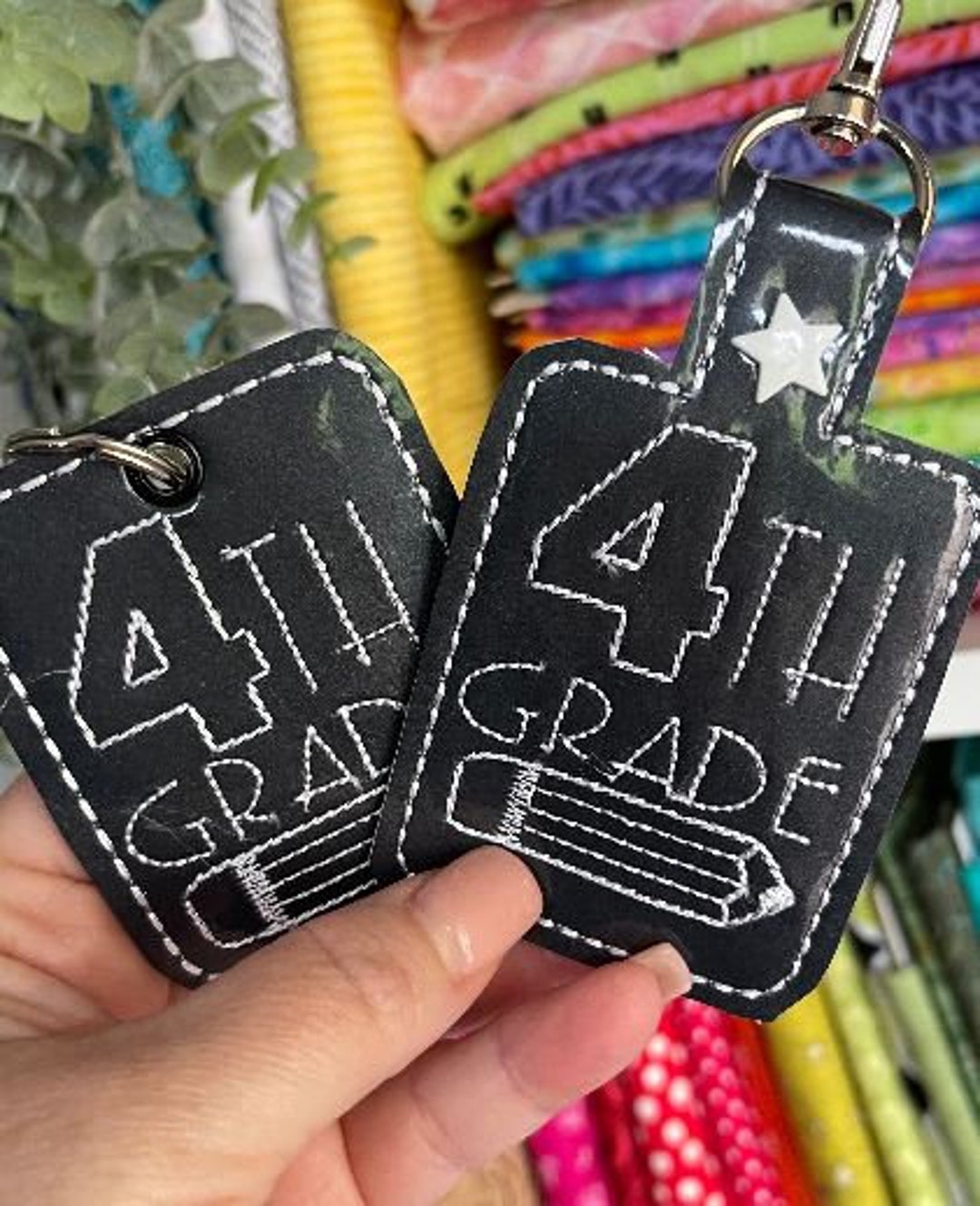 Grade School Tags and Eyelets - 4th Grade- 4x4 and 5x7 Hoops - 4 ...