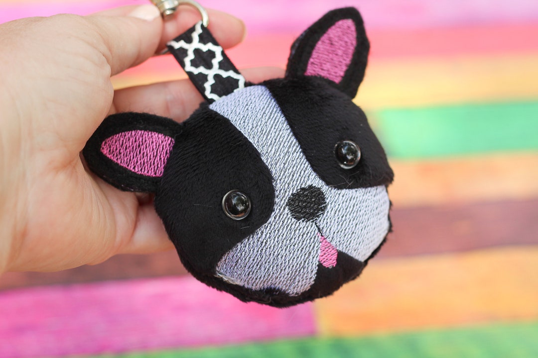 Terrier Fluffy Puff: ITH Embroidery Design for Stuffie Keychain ...