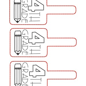 Grade School Tags and Eyelets - 4th Grade- 4x4 and 5x7 Hoops - 4 ...