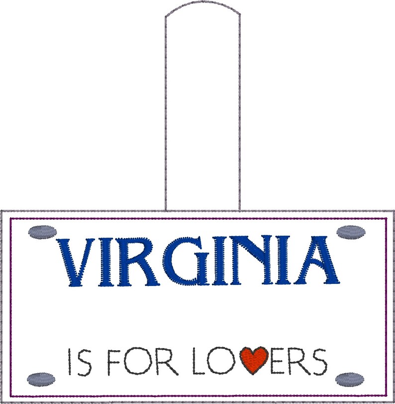 Virginia State License Plate Design - Make Your Own Replica Embroidery ...