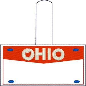 Ohio State License Plate Design - Make Your Own Replica Embroidery Tag ...