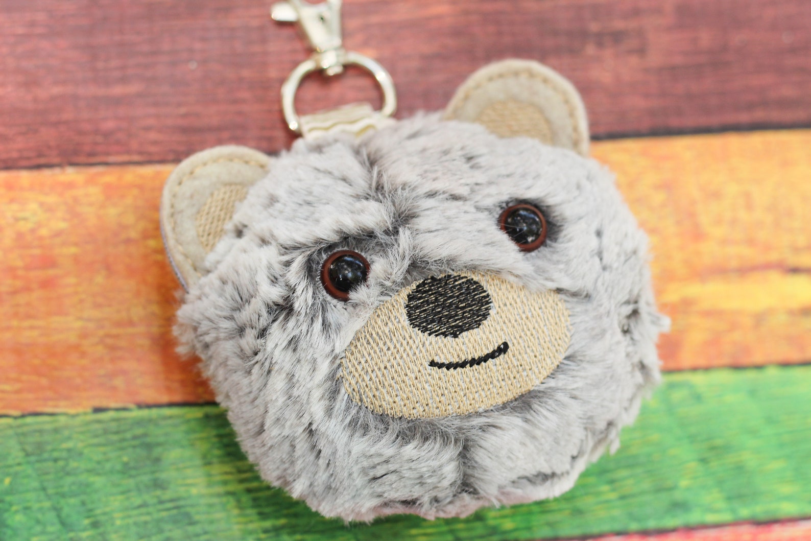 Bear Fluffy Puff Embroidery Design – ITH Stuffie Keychain (digital ...